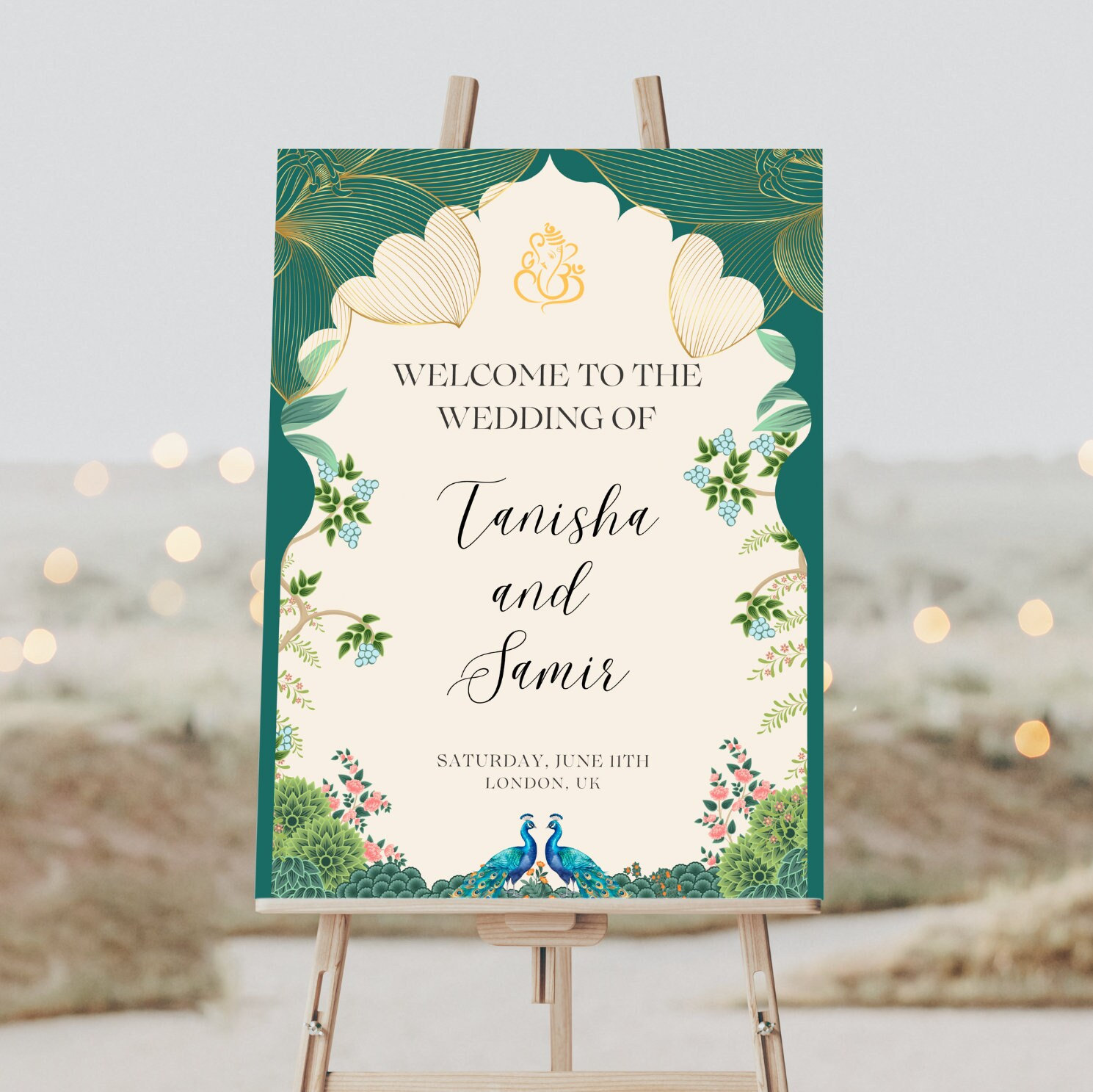 Custom Wedding Welcome Sign, Indian Welcome Sign for Hindu, Gujarati ...