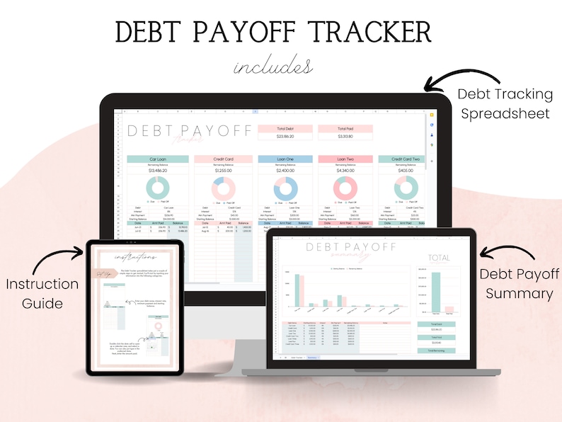 Debt Payoff Tracker: Budget Spreadsheet (google Sheets) - Etsy