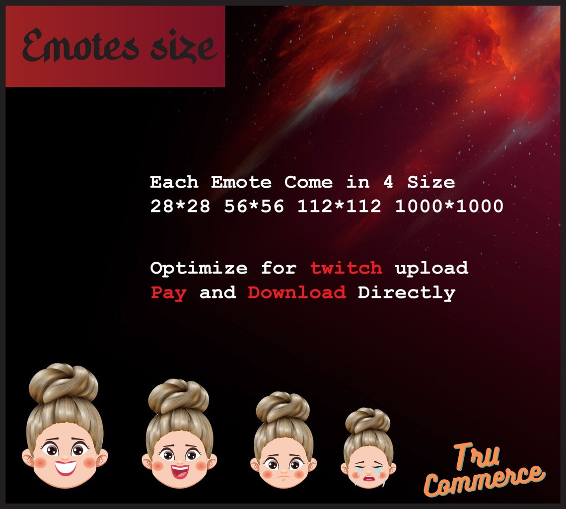 Golden Pony Girl Emotes for Twitch and Discord, Cute Girl Emotes for ...