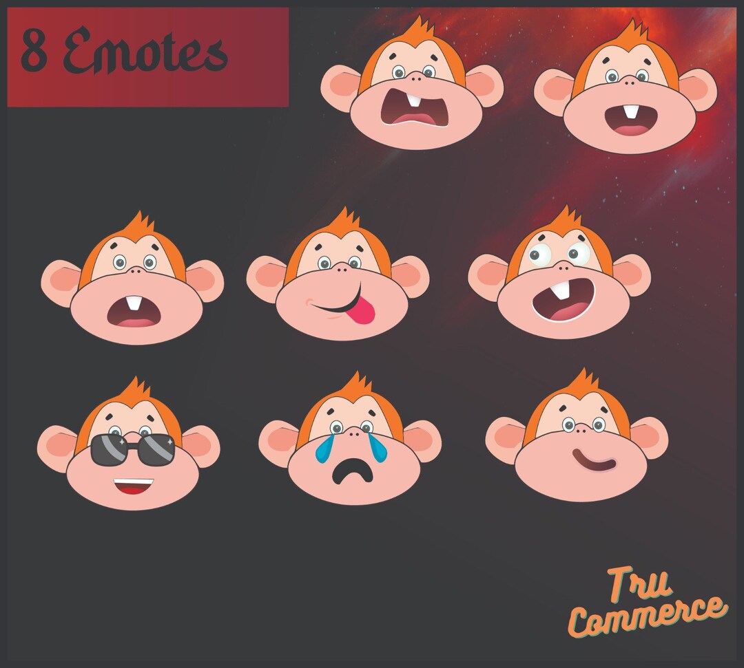 Monkey Emotes for Twitch and Discord Emotes for Twitch and - Etsy Australia