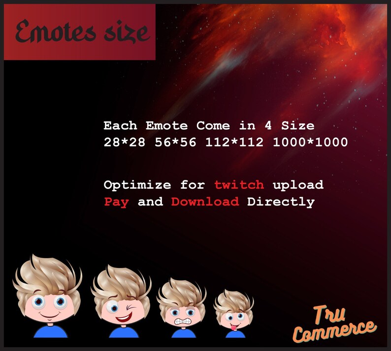 Golden Hair Boy Emotes for Twitch and Discord Boy Emotes for - Etsy