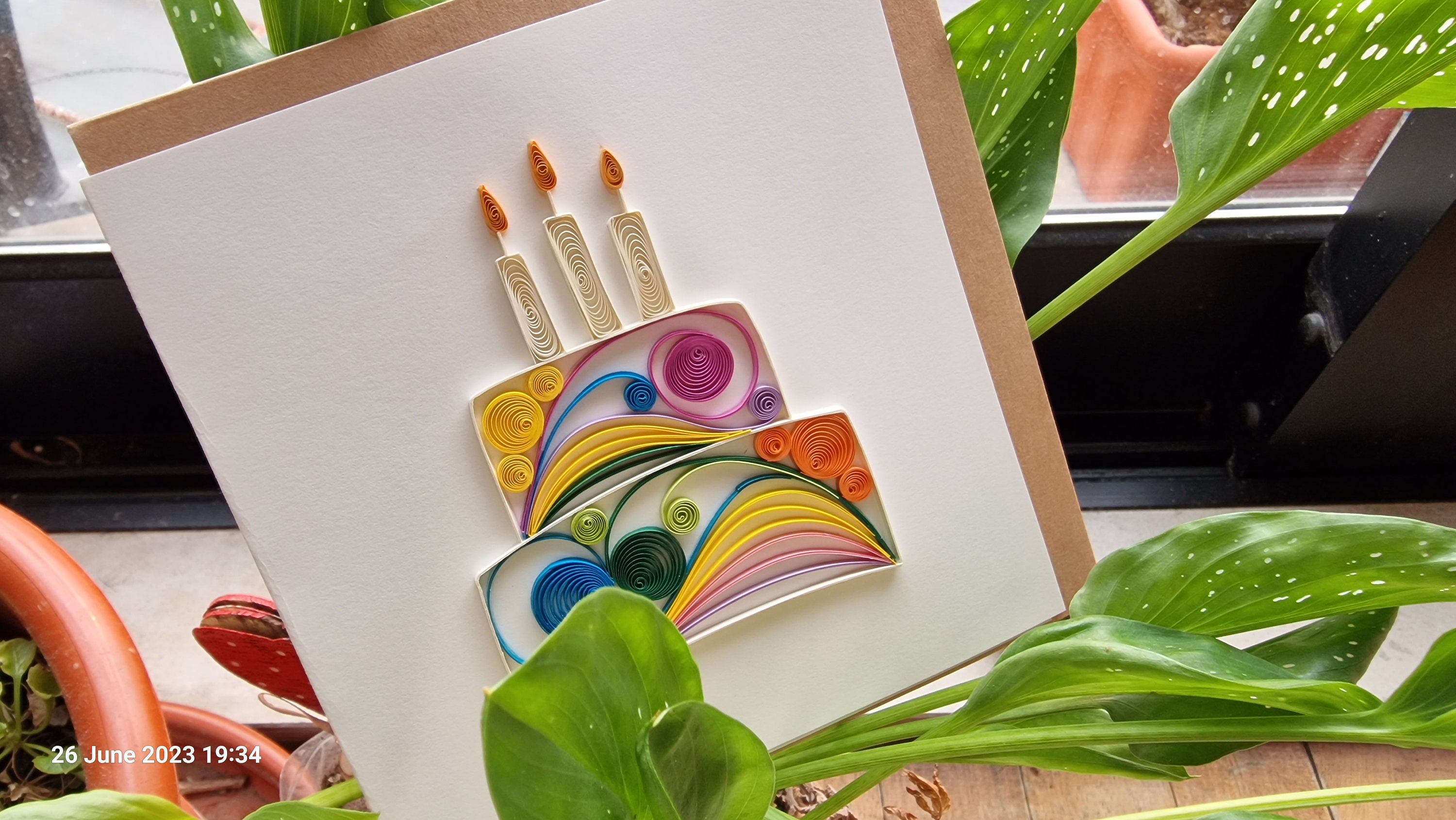 Quilling Greeting Card Happy Birthday - Etsy