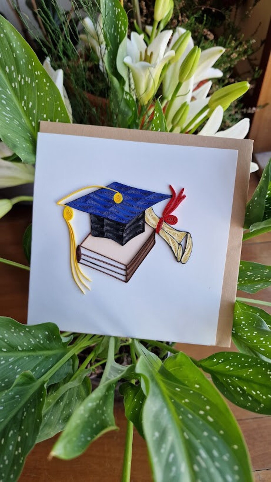 Quilling Greeting Card Graduation - Etsy