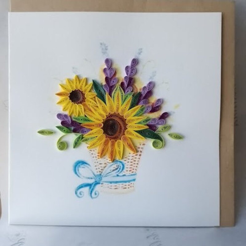 Quilled Wedding Card - Etsy