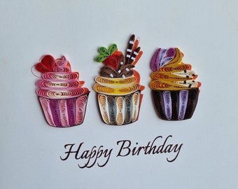 Happy Birthday Quilling Greeting Card - Etsy
