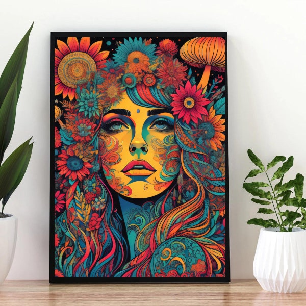 Hippie Poster - Etsy