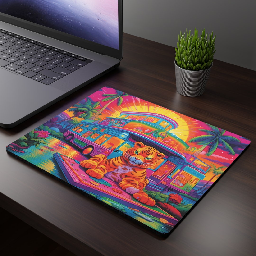 Retro Tiger Mouse Pad- Time Warp Essentials: Retro 90s-inspired Prints ...