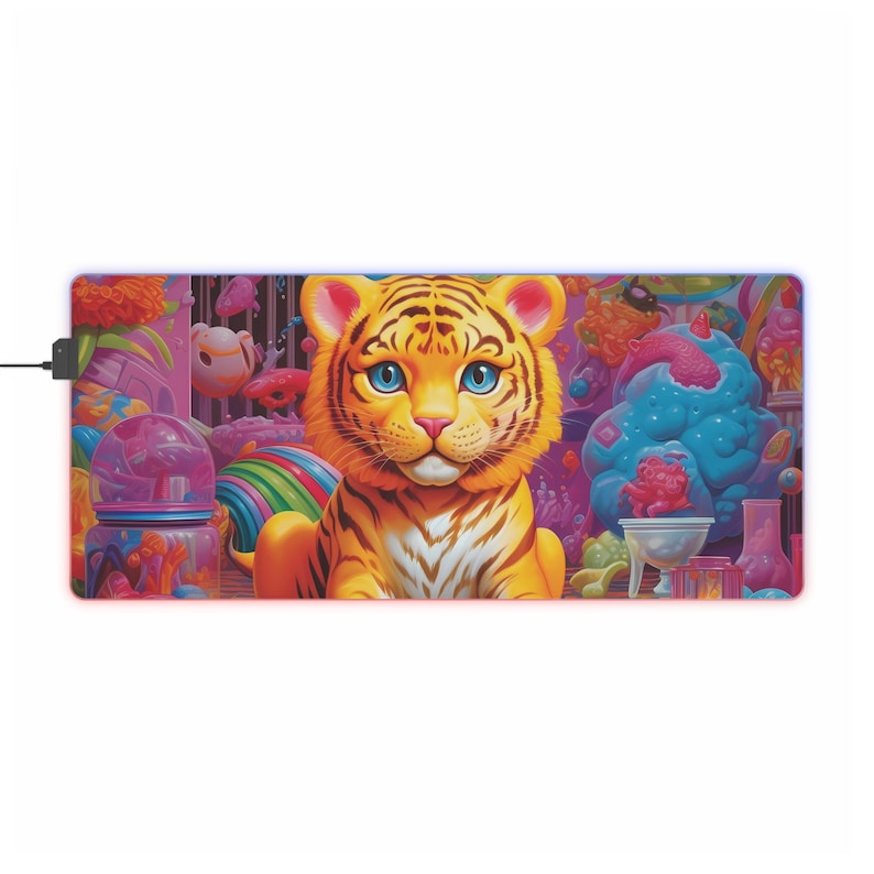 Retro Tiger 90's LED Gaming Mouse Pad- Time Warp Essentials: Retro 90s ...