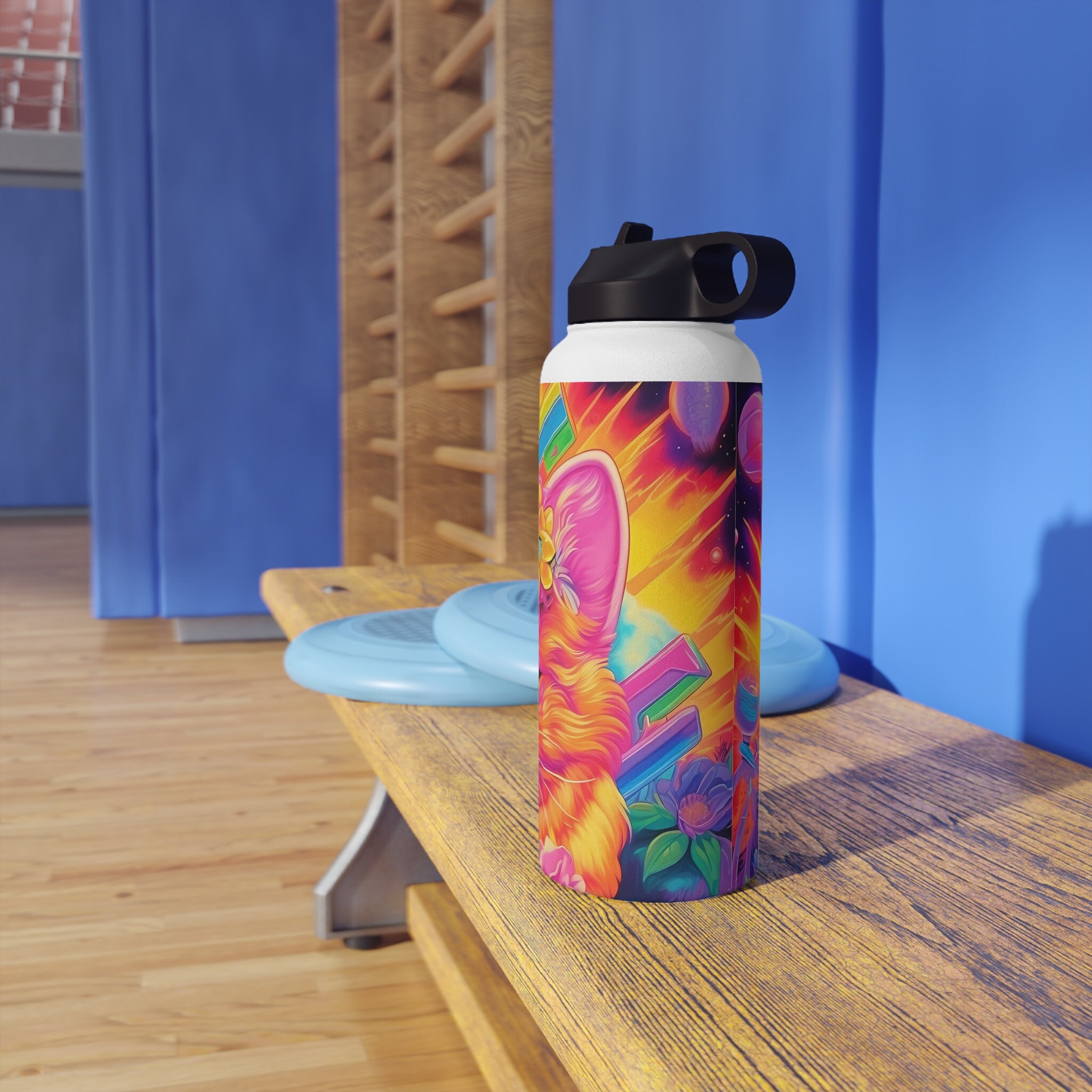 Retro Cat 90s Water Bottle-blast From the Past: Retro 90s-inspired ...