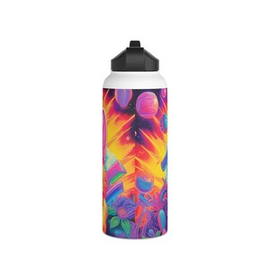 Retro Cat 90s Water Bottle-blast From the Past: Retro 90s-inspired ...