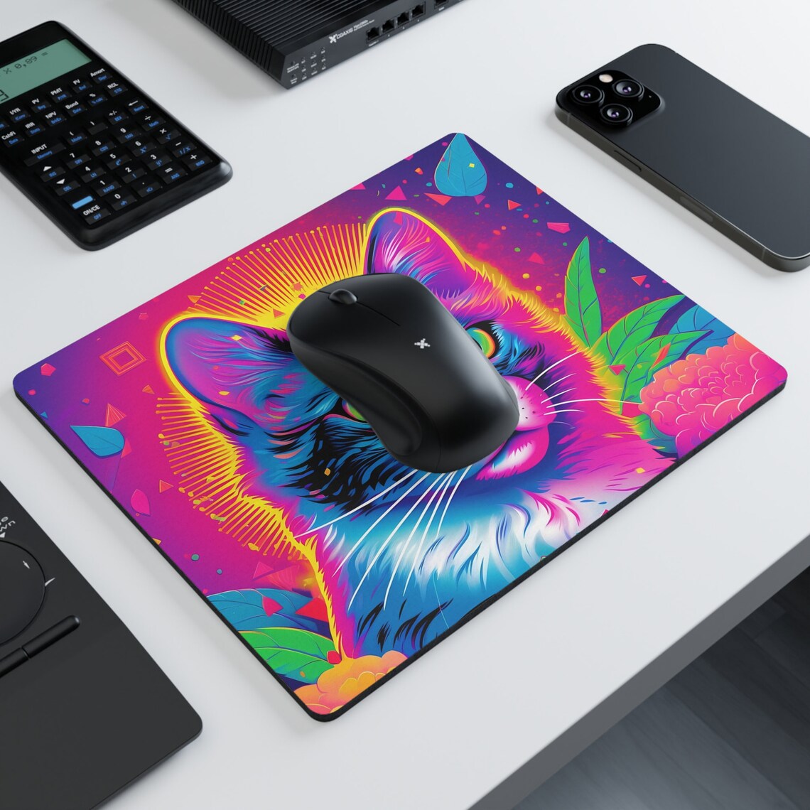 Retro Cat Mouse Pad- Time Warp Essentials: Retro 90s-inspired Prints on ...