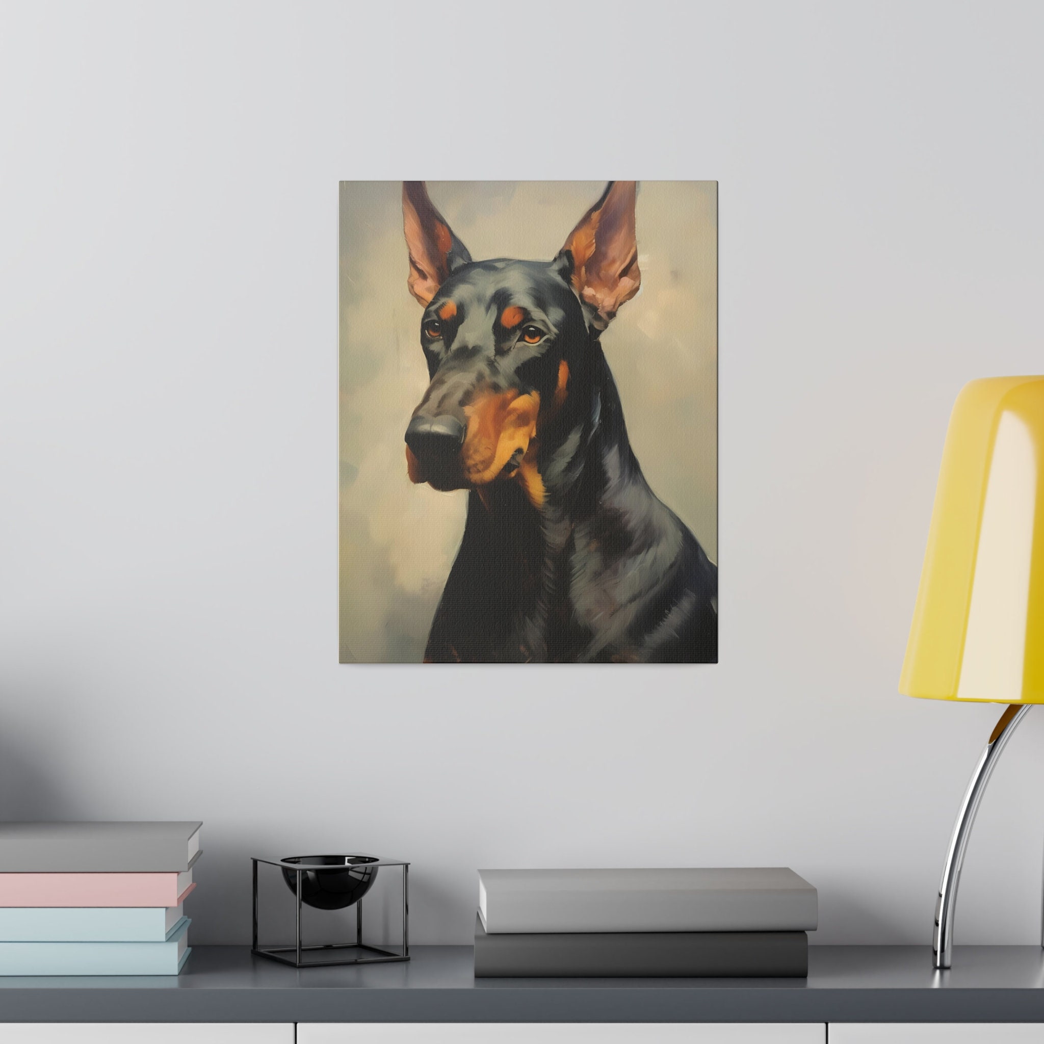 Doberman Wall Art Home Décor Home Office Dog Lover Dog - Etsy