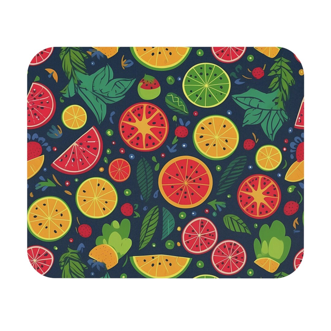 Fruit Mouse Pad- Juicy Delights: Fruit Printed Mouse Pad - Add a Splash ...
