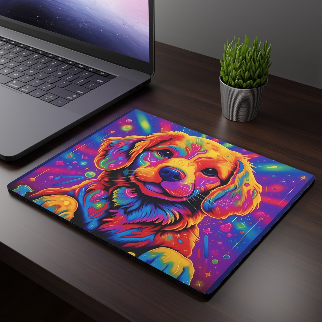 Retro Dog Mouse Pad- Time Warp Essentials: Retro 90s-inspired Prints on ...
