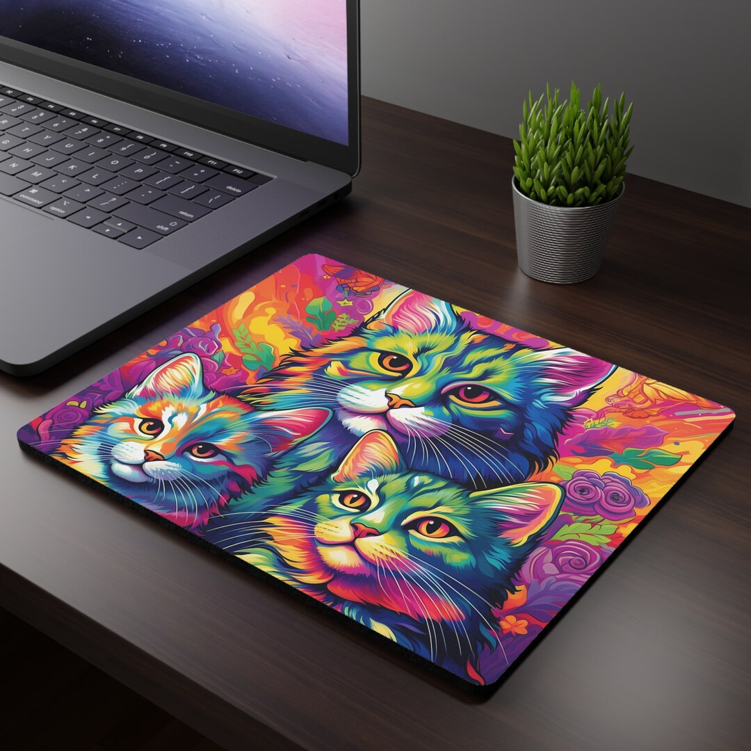 Retro Cat Mouse Pad, Time Warp Essentials: Retro 90s-inspired Prints on ...