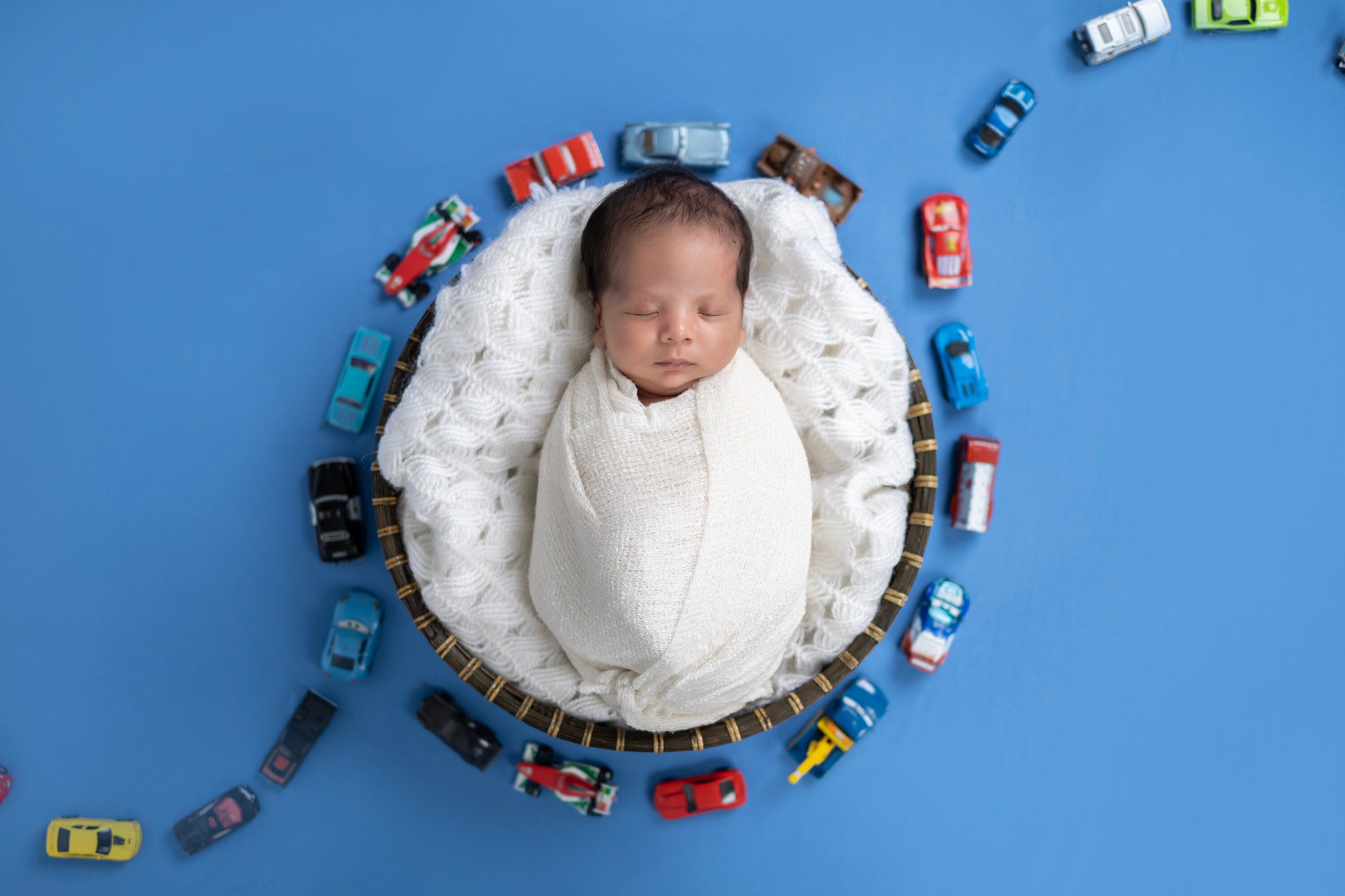 Newborn Digital Backdrop Car Truck Fluff Blue Hot Wheels Matchbox ...