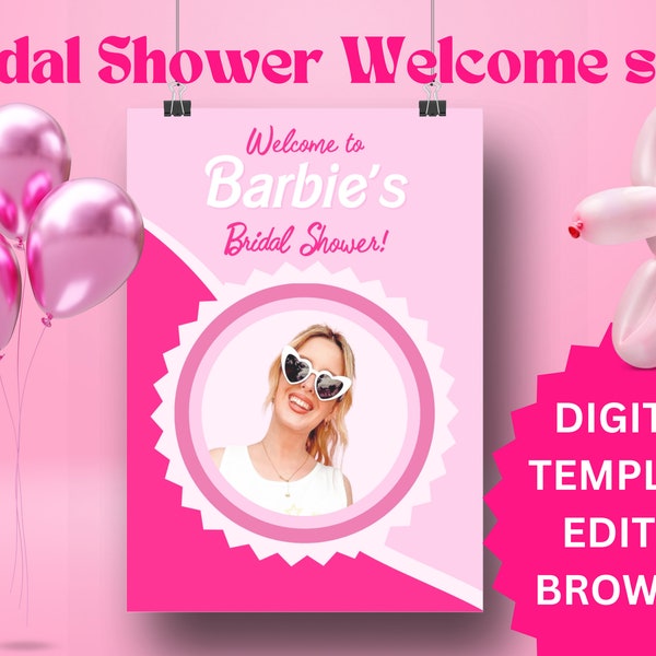 Barbie Bridal Shower Welcome Sign - Etsy
