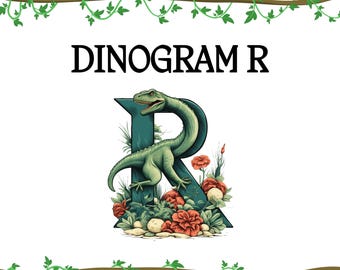 Letter K Dinosaur Monogram SVG Instant Download, Dinosaur Alphabet ...