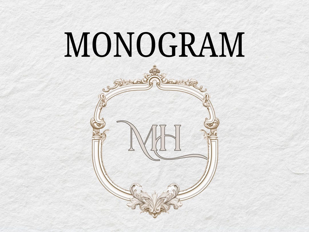 Monogram MH Digital Download, Custom Monogram Art With MH Initials for ...