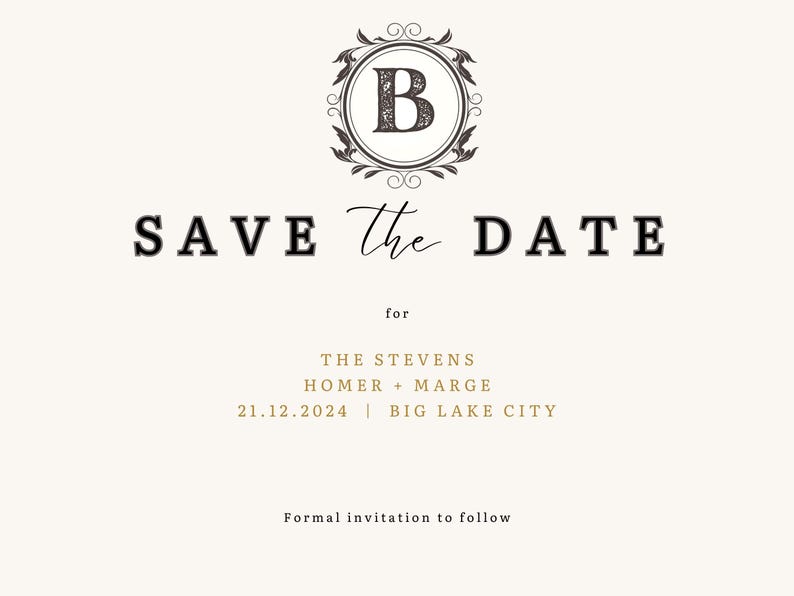 Tattered Monogram SVG B, Personalized Initial Design, Premade Wedding ...