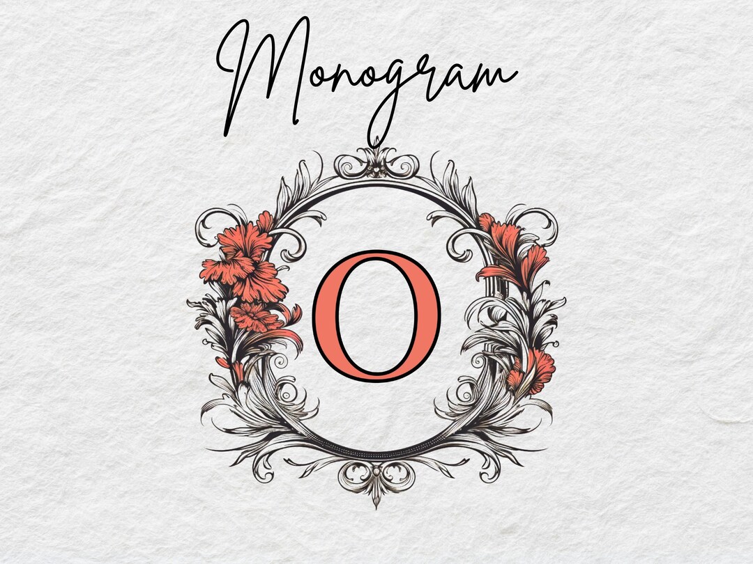 Monogram Letter O Digital SVG, Monogram Design Download, Monogram ...