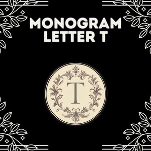 Monogram SVG Letter T - Perfect for Custom Gifts, Craft Projects ...