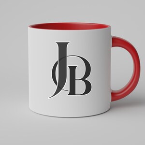 Monogram JB Digital Download, Custom Monogram Art With JB Initials for ...