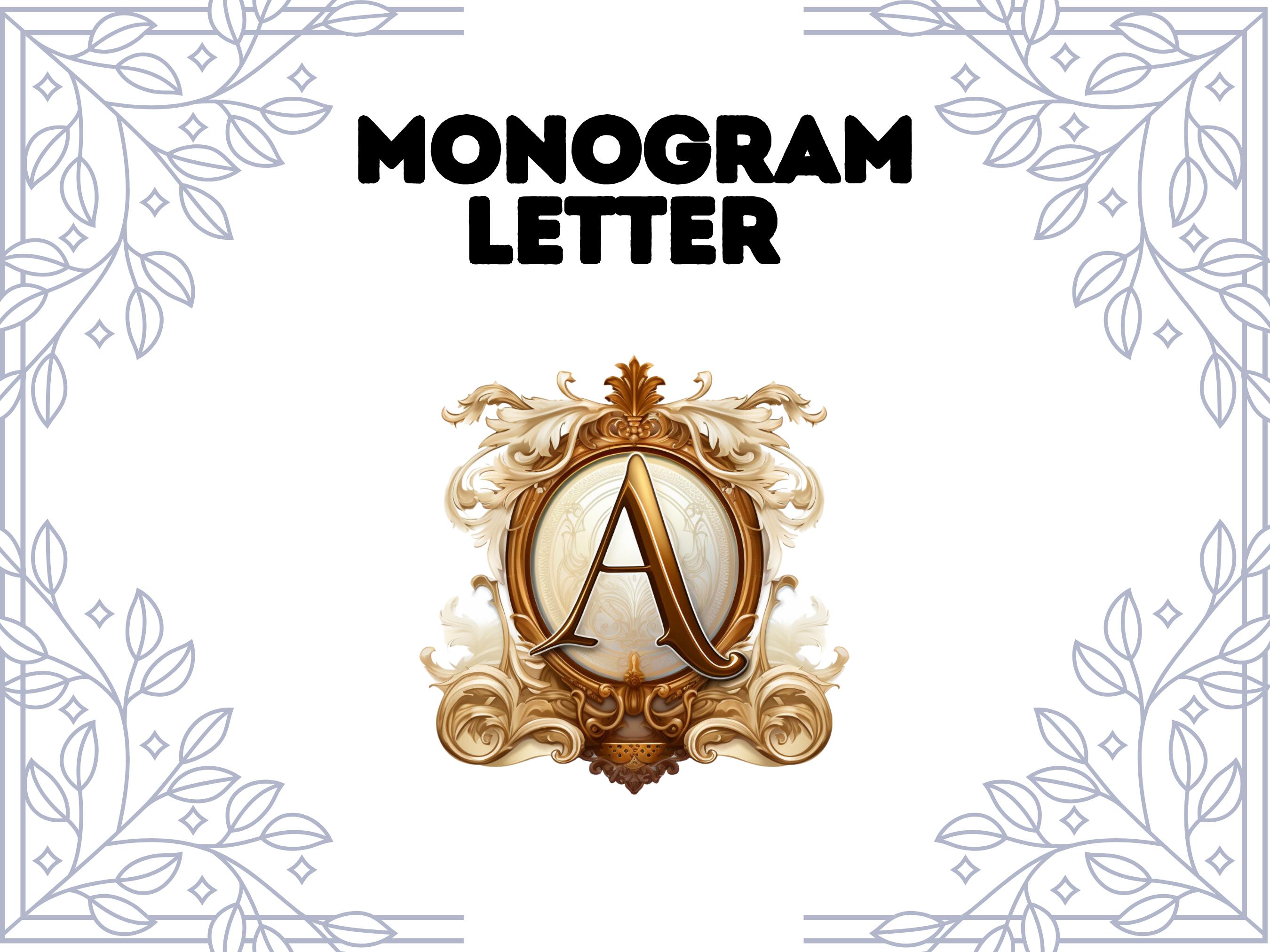 Monogram SVG Letter A, Instant Download, Perfect for Crafting ...