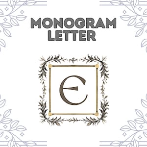 Initial E Digital SVG, Monogram Design Download, Monogram Clipart, DIY ...