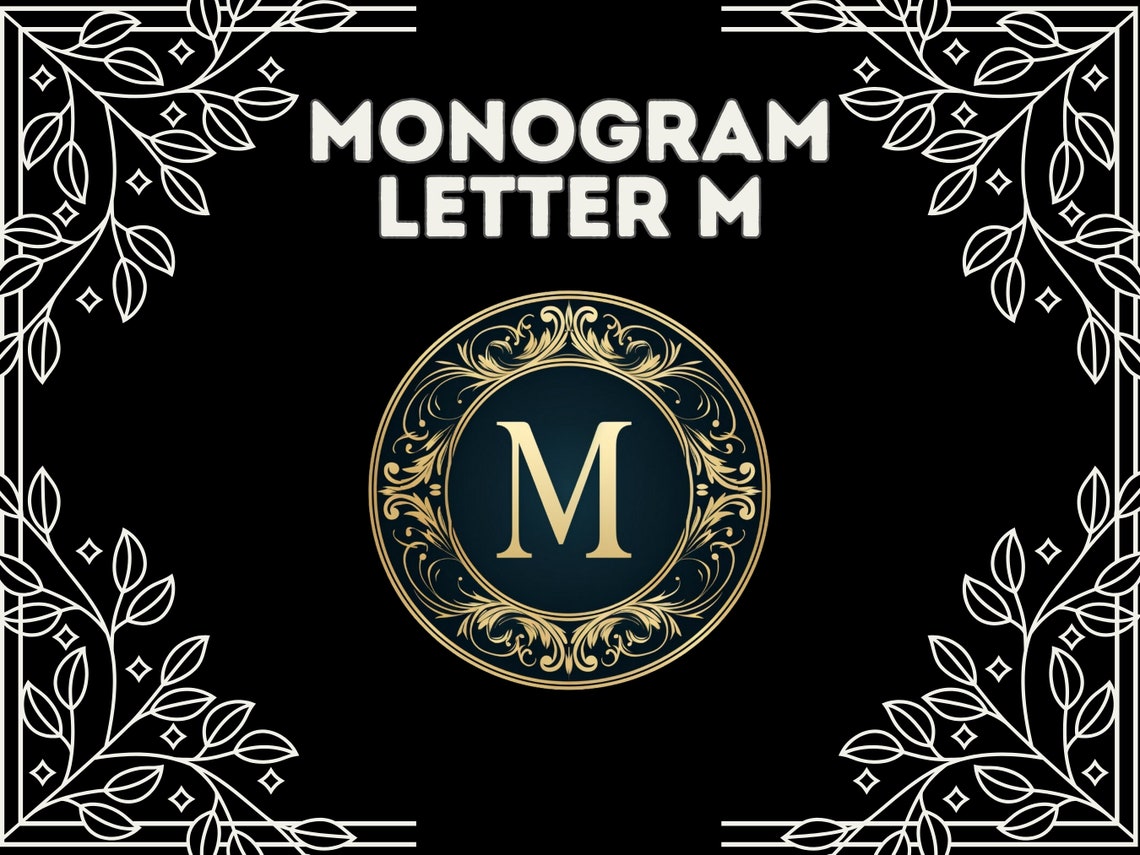 Monogram Letter M Digital SVG, Monogram Design Download, Monogram ...