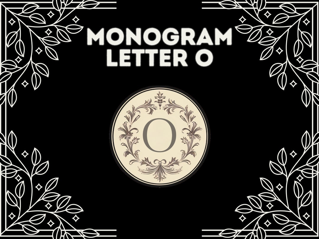 Monogram SVG Letter O, Instant Download, High-quality SVG + PNG ...