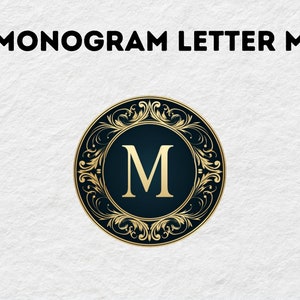 Monogram Letter M Digital SVG, Monogram Design Download, Monogram ...