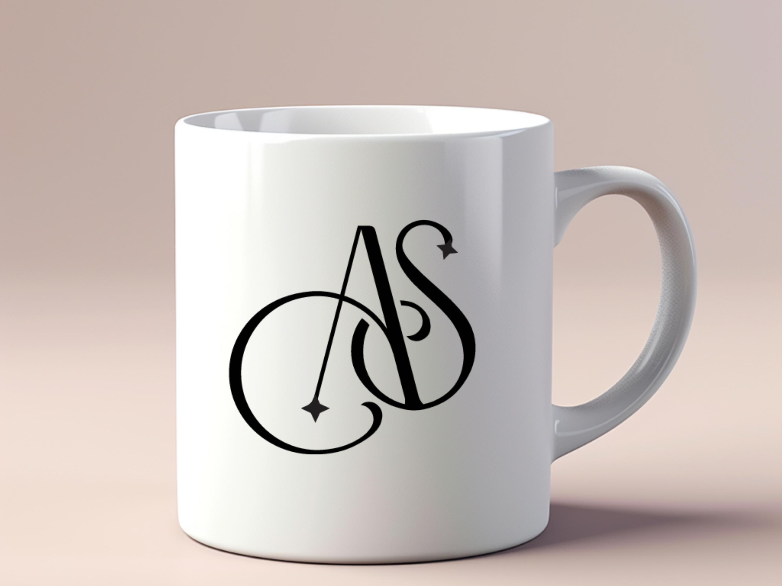 Monogram AS Digital Download, Custom Monogram Art With AS Initials for ...