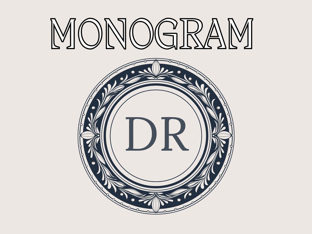 Monogram DR Digital Download, Custom Monogram Art With DR Initials for ...
