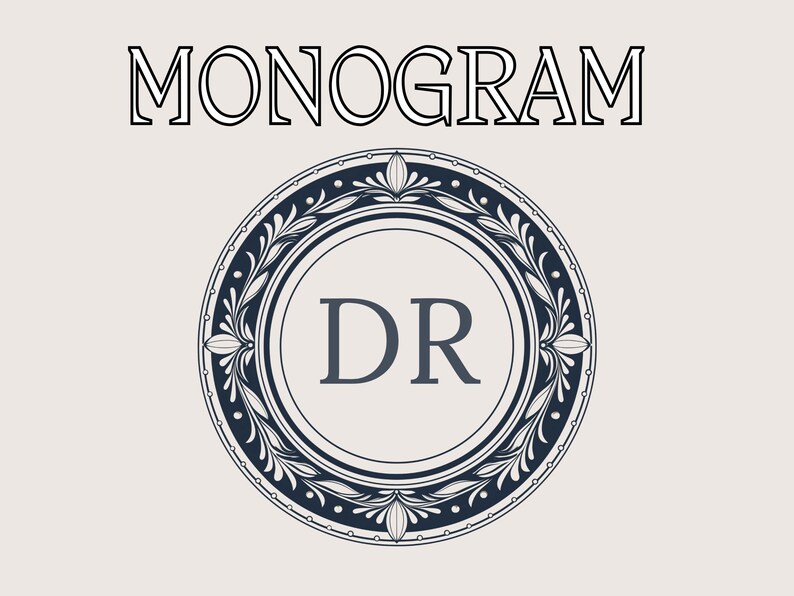 Monogram DR Digital Download, Custom Monogram Art With DR Initials for ...