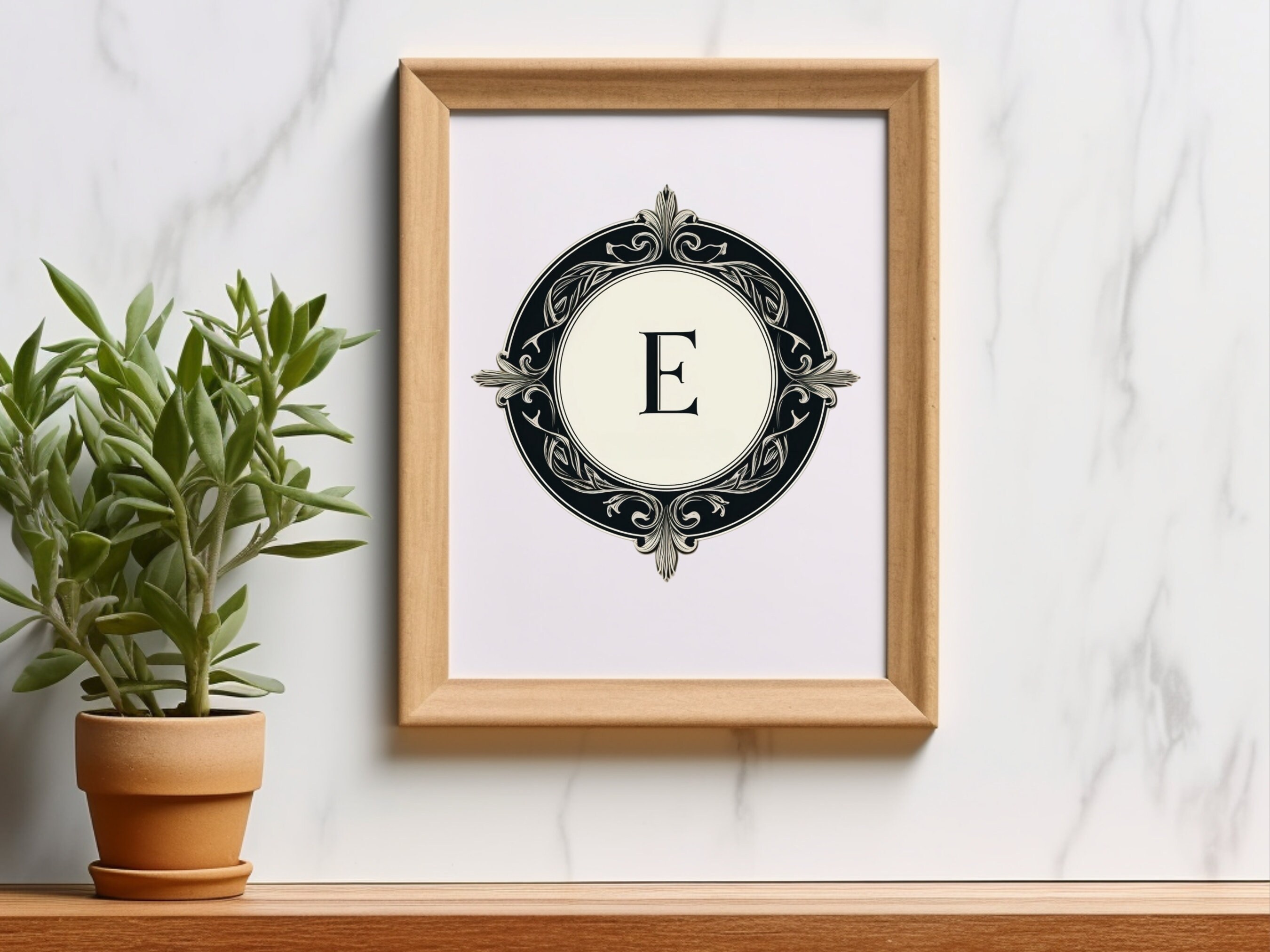 Monogram SVG Letter E, Instant Download, High-quality SVG & PNG ...