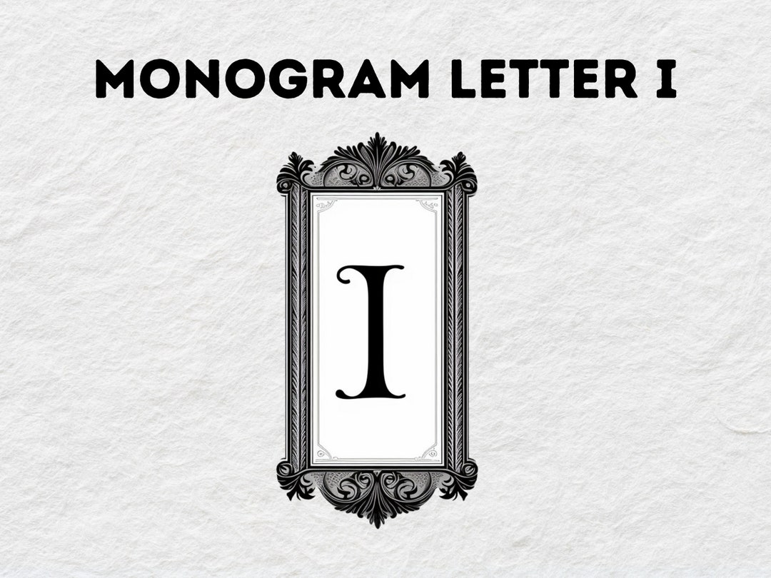 Stylish Monogram Letter I Digital SVG, Monogram Design Download ...