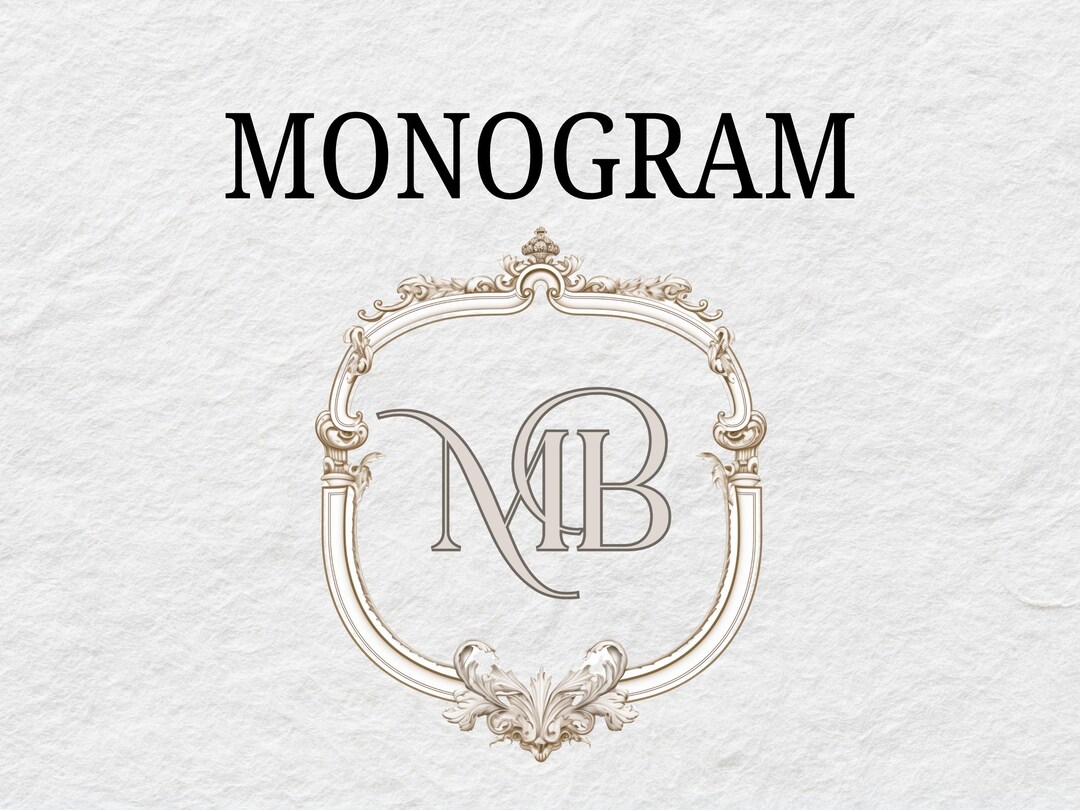 Monogram MB Digital Download, Custom Monogram Art With MB Initials for ...