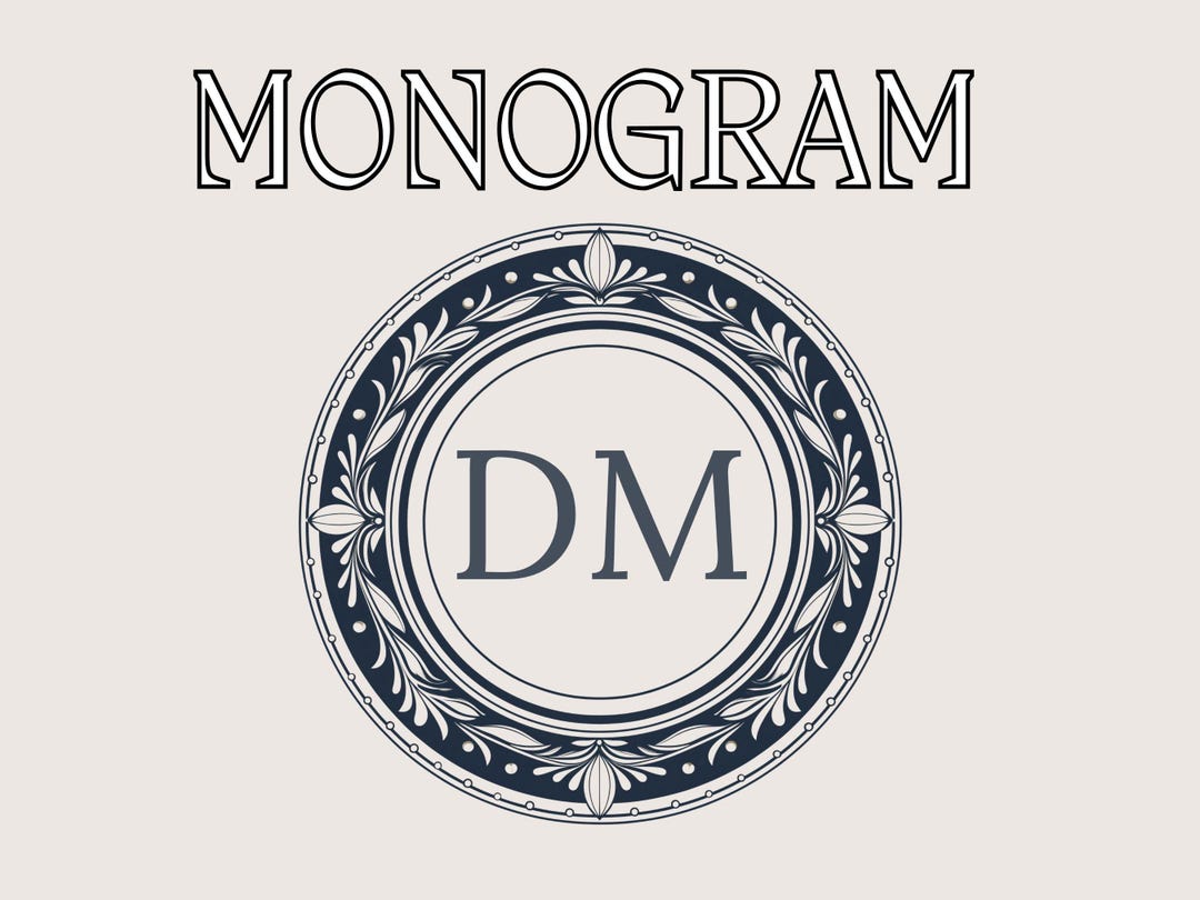 Monogram DM Digital Download, Custom Monogram Art With DM Initials for ...