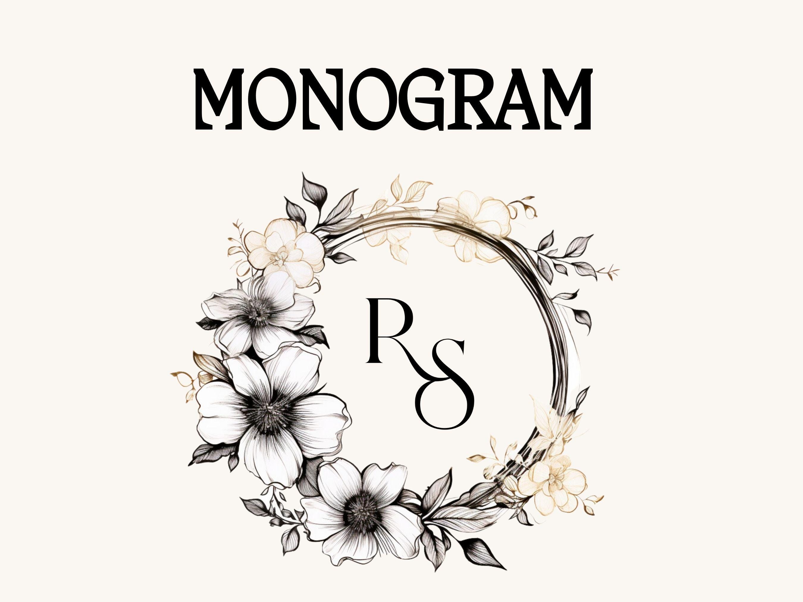 Monogram RS Digital Download, Custom Monogram Art With RS Initials for ...