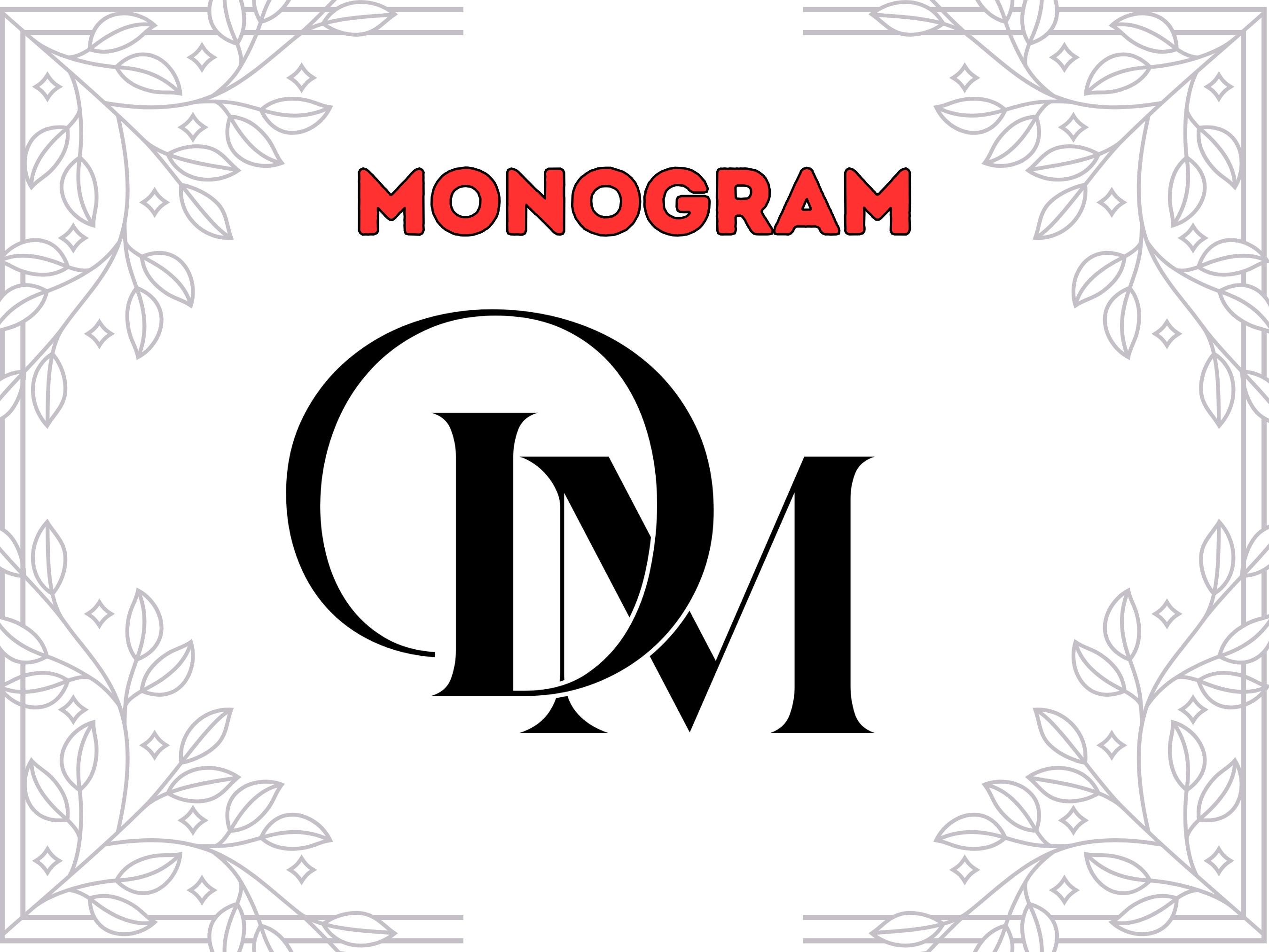 Monogram DM Digital Download, Custom Monogram Art With DM Initials for ...