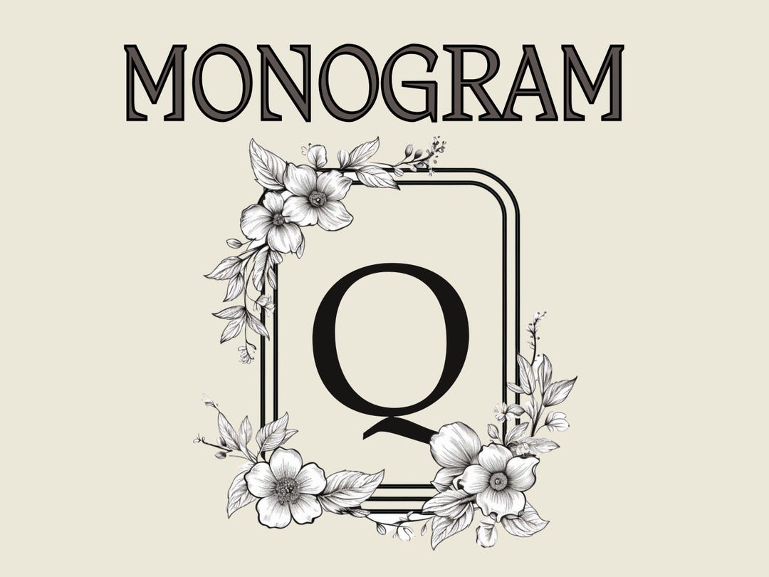 Monogram SVG Letter Q Instant Download, High-quality SVG & PNG, Perfect ...