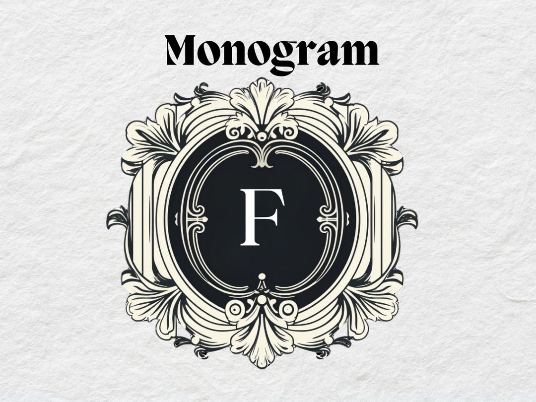 Letter F Digital Monogram SVG, Monogram Design Download, Monogram ...