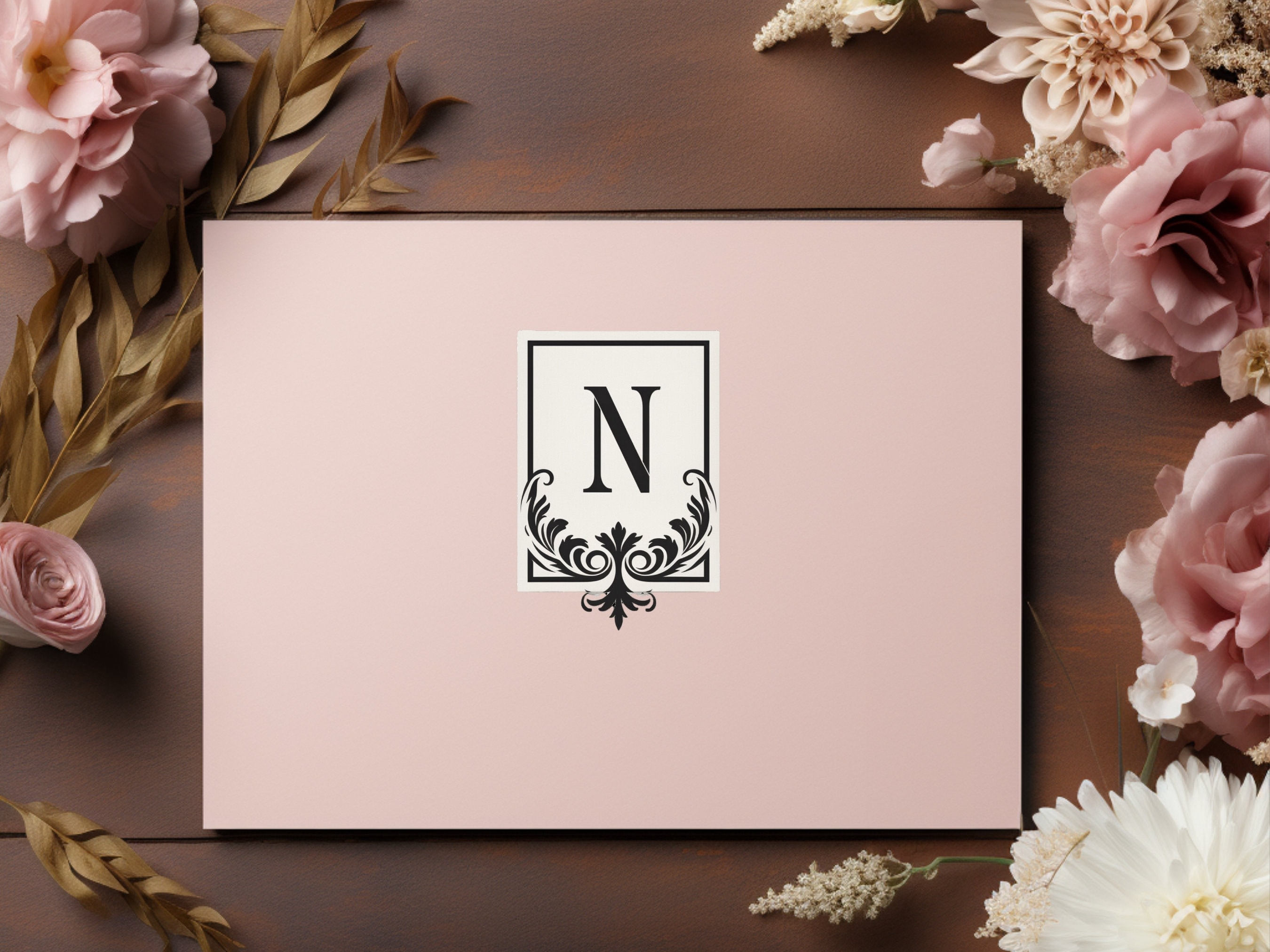 Wedding Monogram SVG N, , Premade Wedding Monogram, Digital Download ...