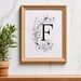 Stylish Monogram Letter F Digital SVG, Monogram Design Download ...