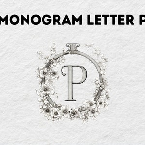 Monogram Letter P Digital SVG, Monogram Design Download, Monogram PNG ...