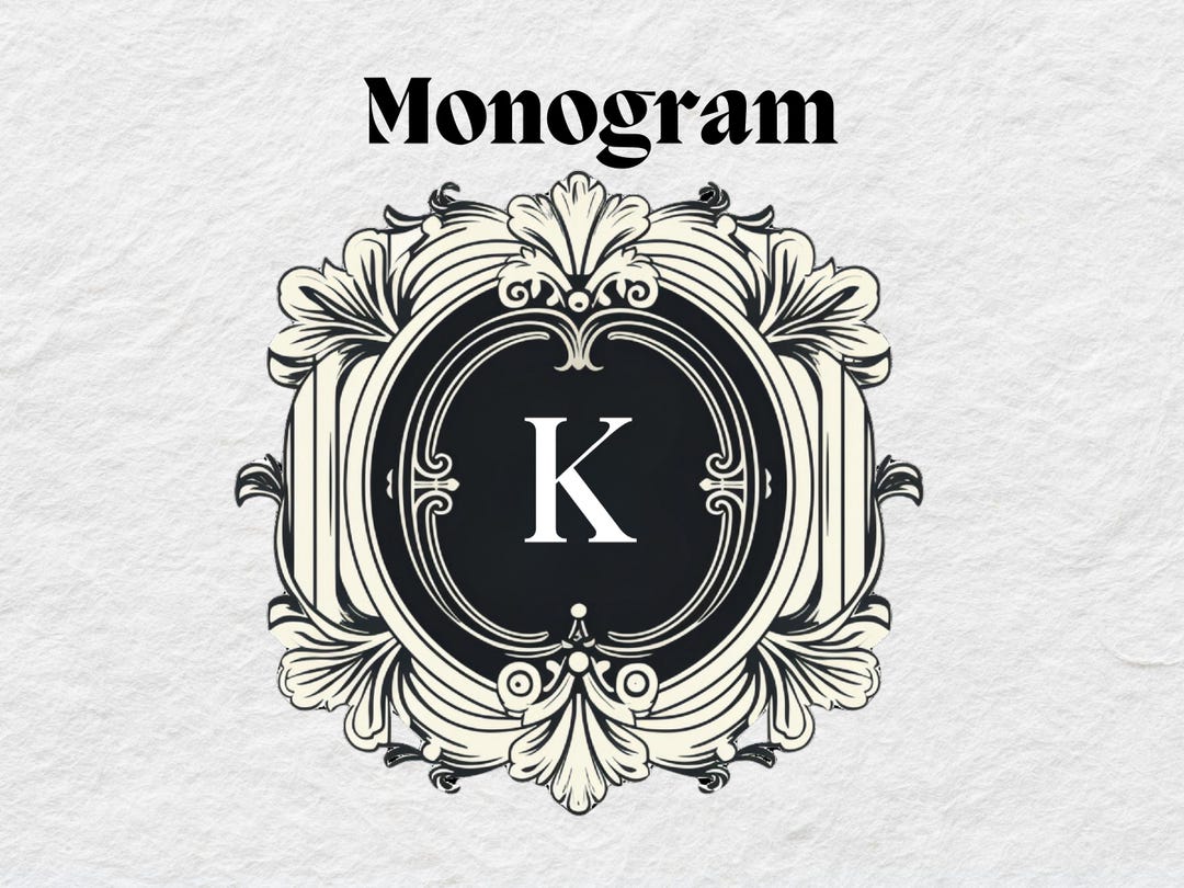 K Monogram SVG, Instant Download, Digital File for Cricut & Silhouette ...