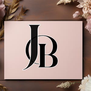 Monogram JB Digital Download, Custom Monogram Art With JB Initials for ...