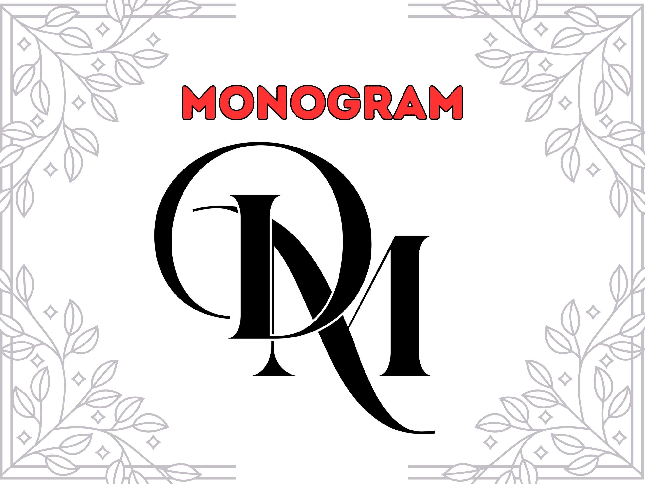 Monogram DM Digital Download, Custom Monogram Art With DM Initials for ...