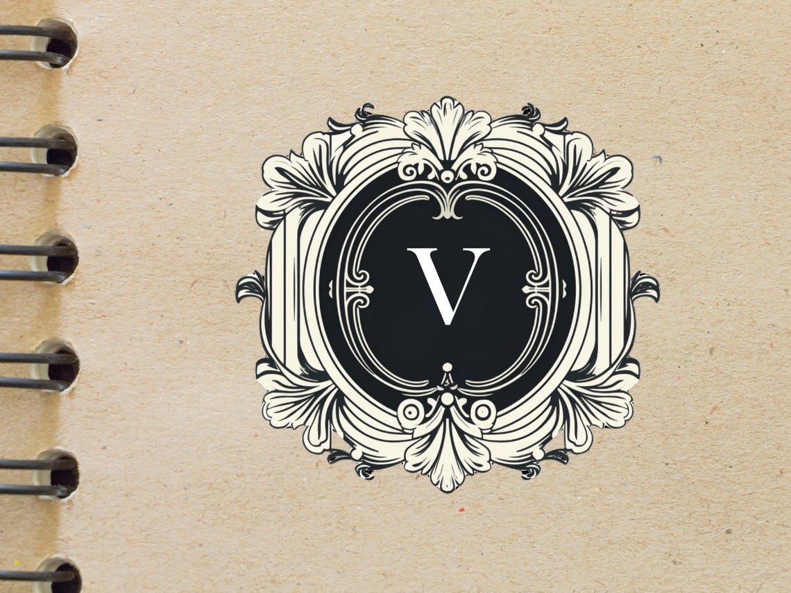 Digital Monogram Letter V Digital SVG, Monogram Design Download ...